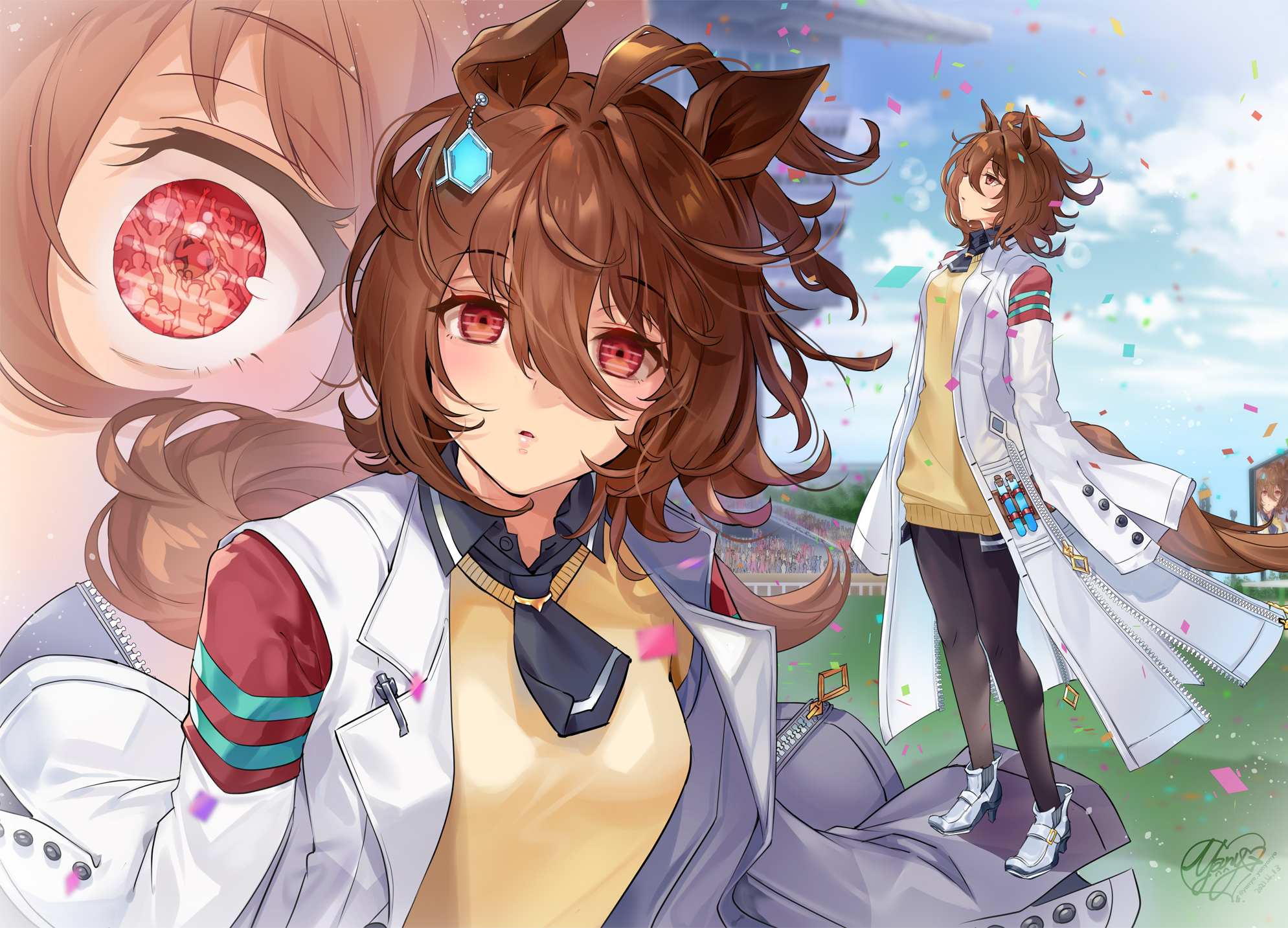 yanyo (ogino atsuki) uma musume pretty derby agnes tachyon (umamusume) animal ears heels ...